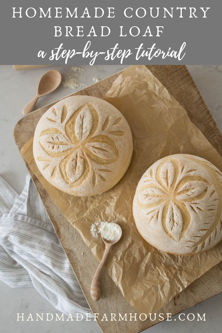Homemade country bread loaf and how to score it: a step-by-step ...