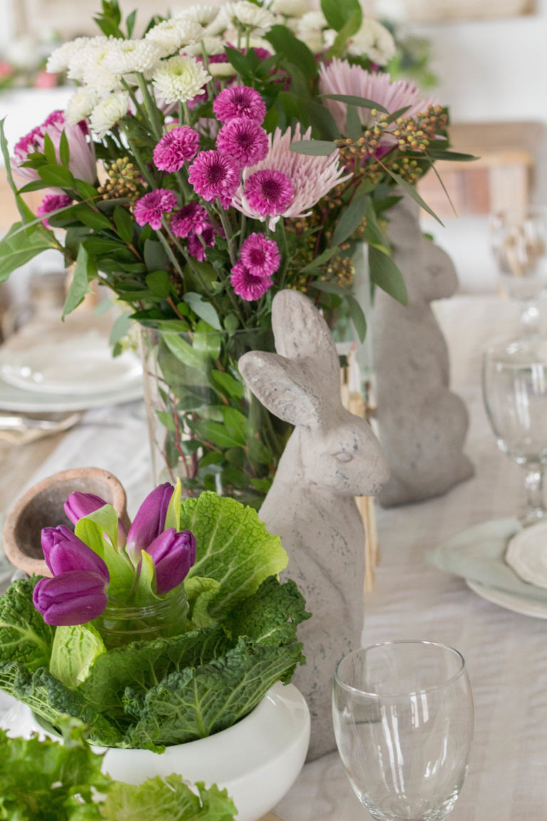 Spring Tablescape With Grocery Store Items - Handmade Farmhouse