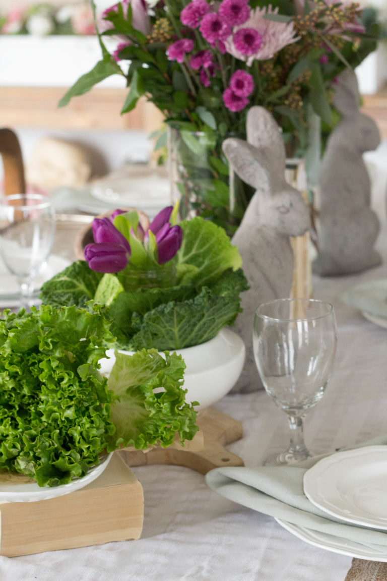 Spring Tablescape With Grocery Store Items - Handmade Farmhouse