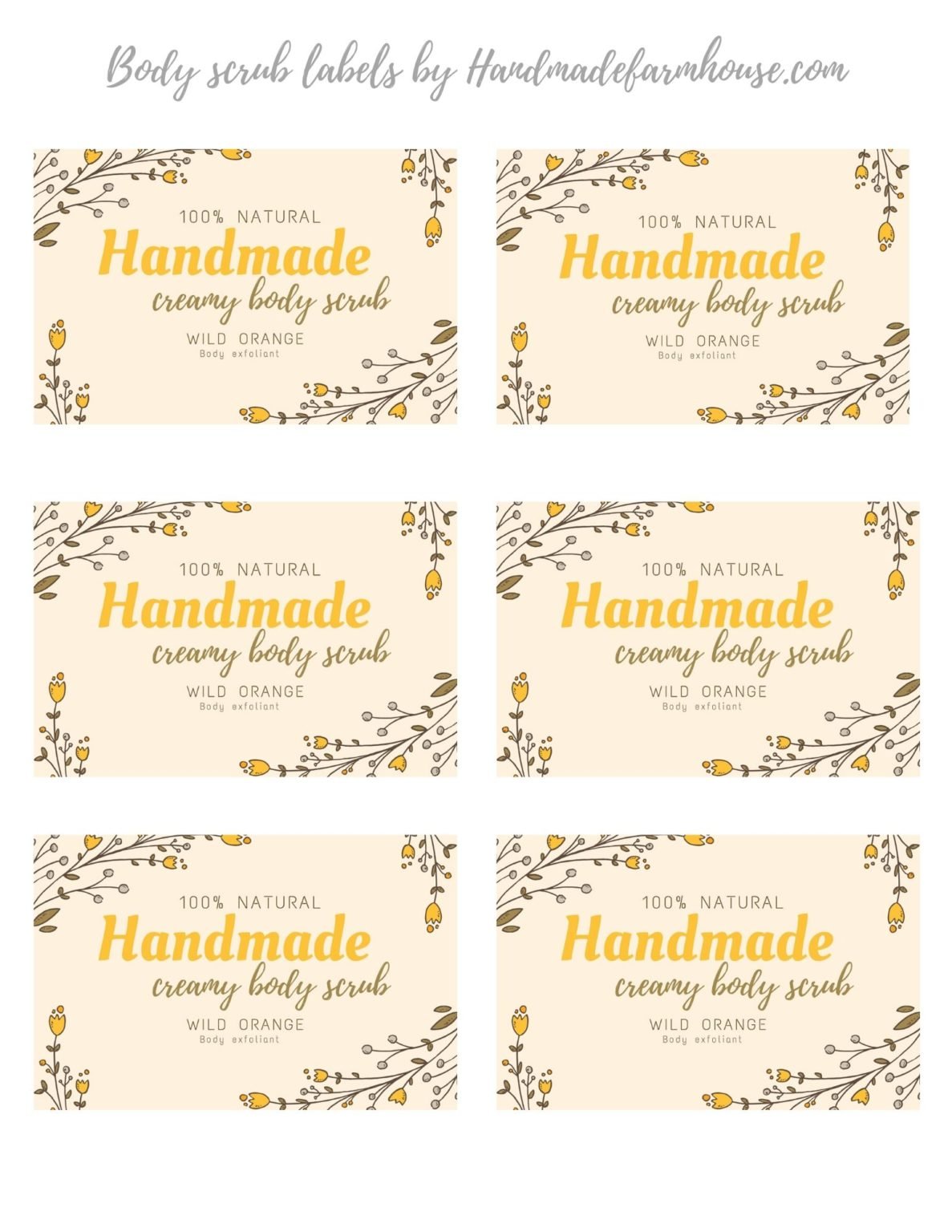 All-Natural Handmade Body Scrub - Handmade Farmhouse