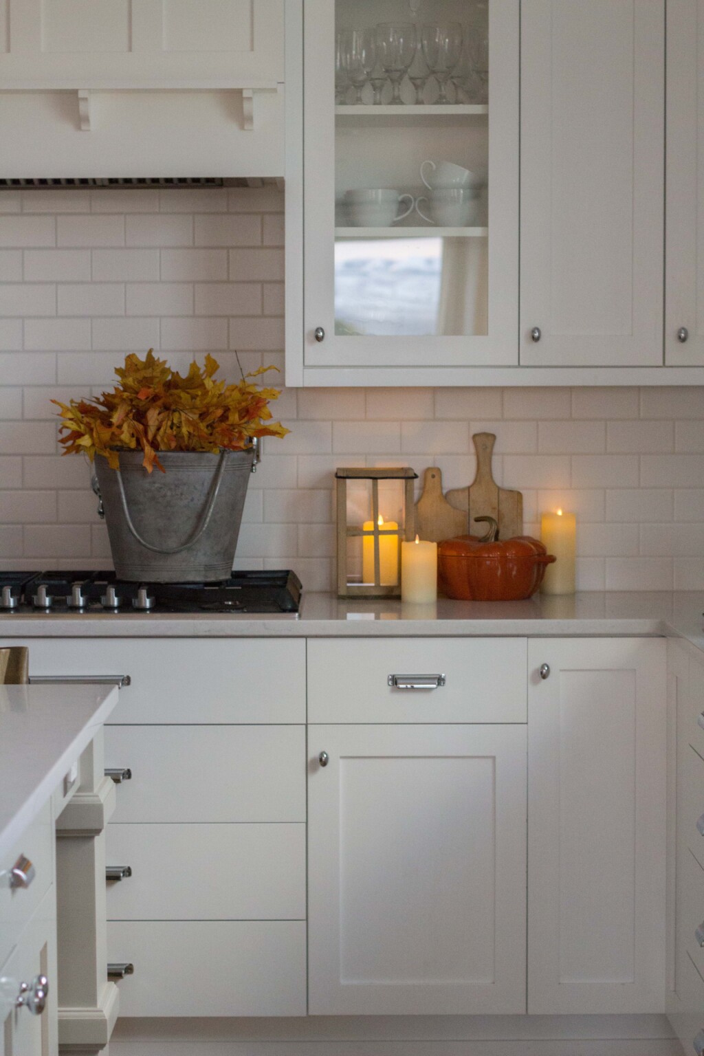 Cozy Autumn Candlelight Kitchen Décor - Handmade Farmhouse