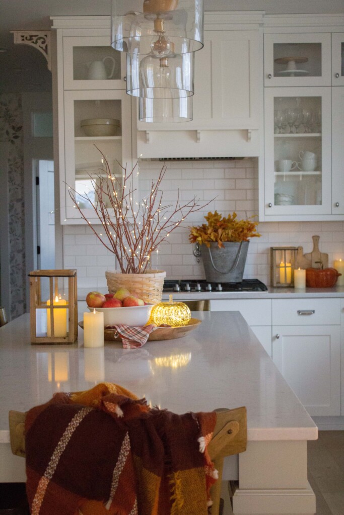 Cozy Autumn Candlelight Kitchen Décor - Handmade Farmhouse