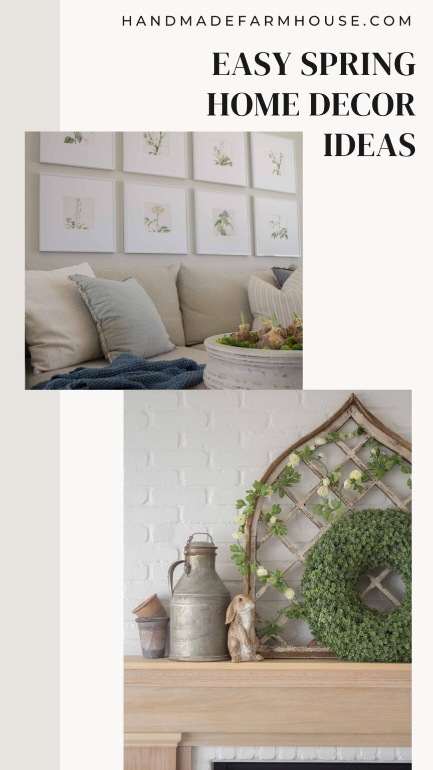 Easy Spring Home Décor Ideas - Handmade Farmhouse