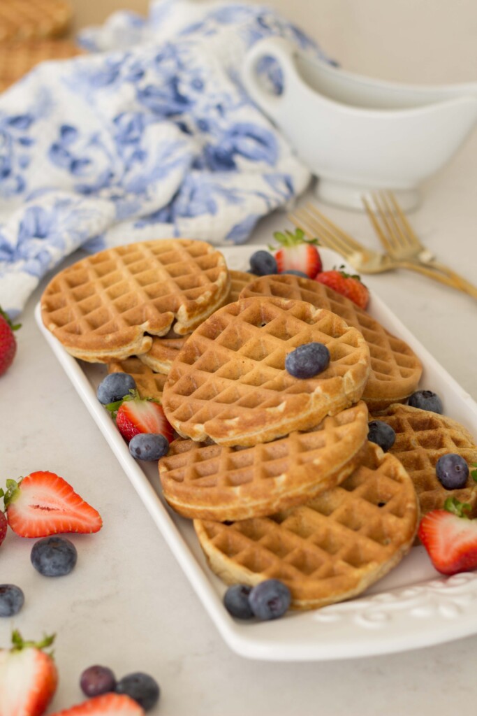 Make Ahead Healthy Protein Waffles - Handmade Farmhouse
