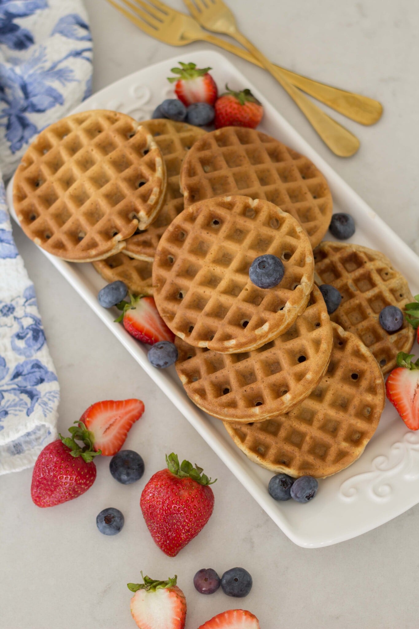 Make Ahead Healthy Protein Waffles - Handmade Farmhouse