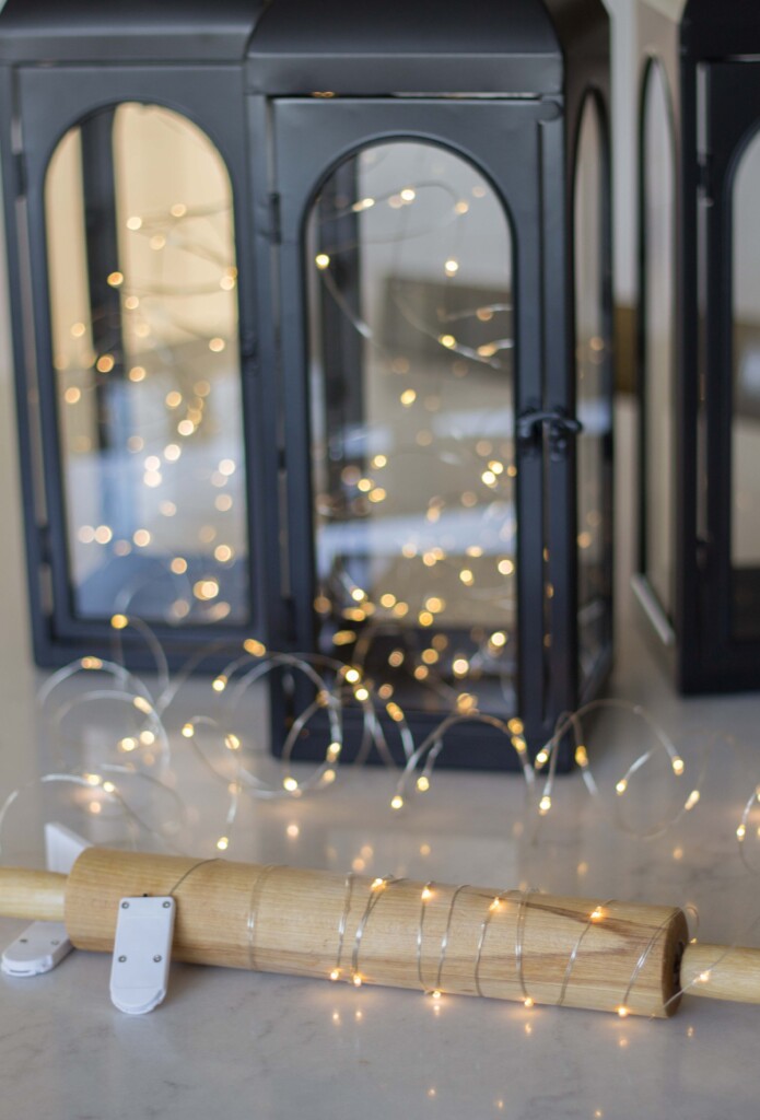 DIY Inexpensive Fairy Light Lanterns - Handmade Farmhouse