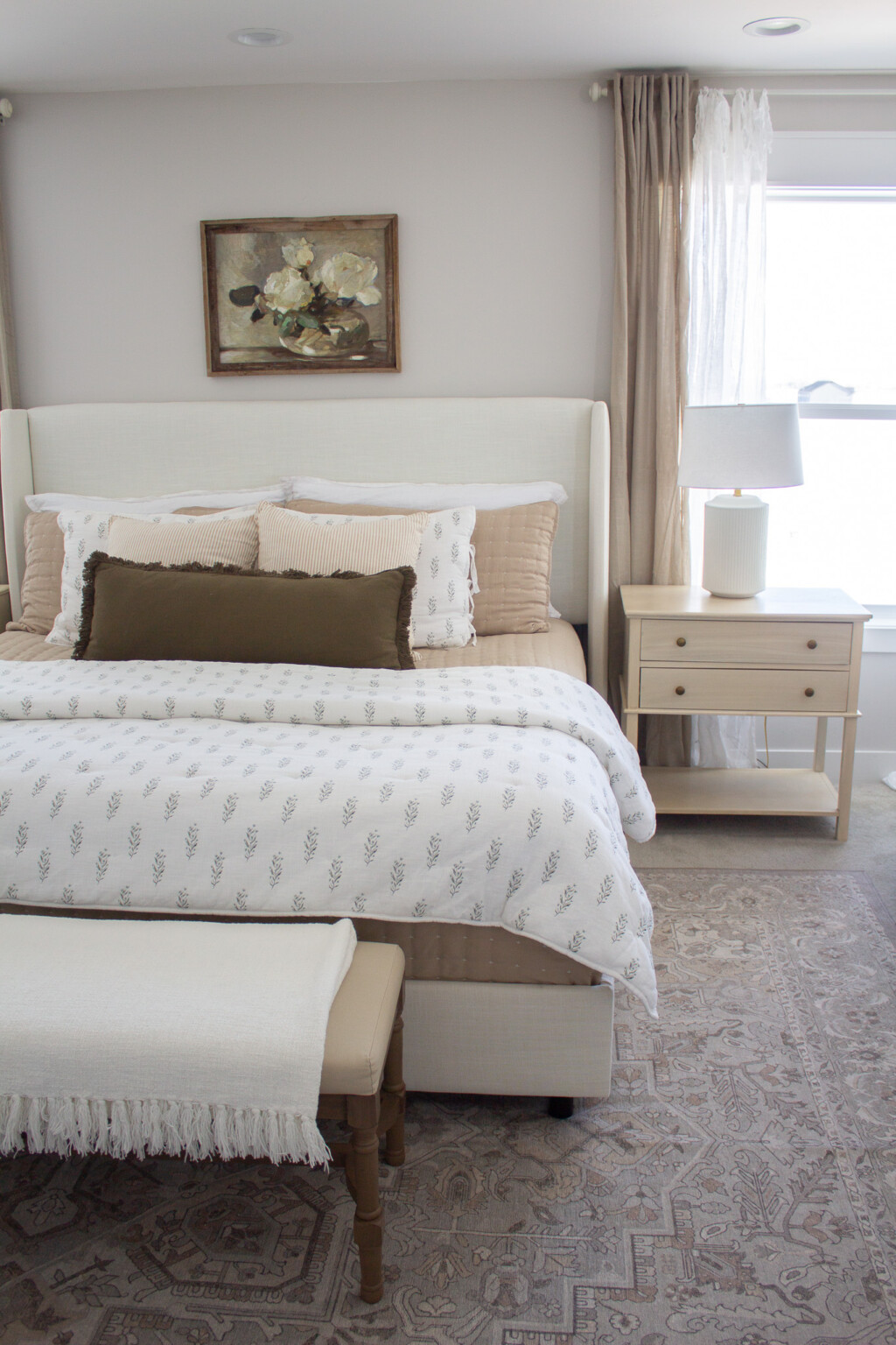 Neutral and Cozy Primary Bedroom Refresh - Handmade Farmhouse