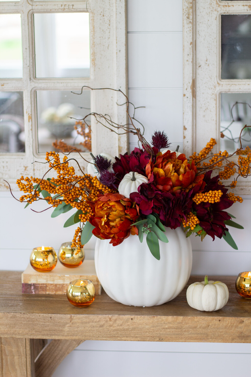 Fall DIY Pumpkin Vase - Handmade Farmhouse