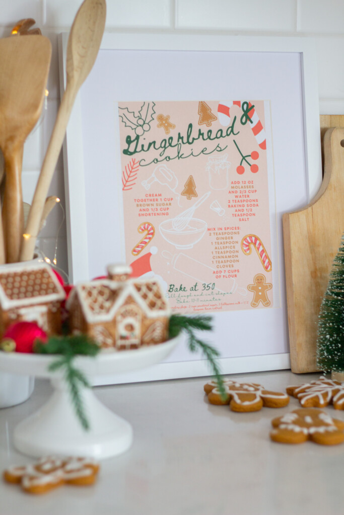 Illustrated Gingerbread Recipe Printable - Handmade Farmhouse