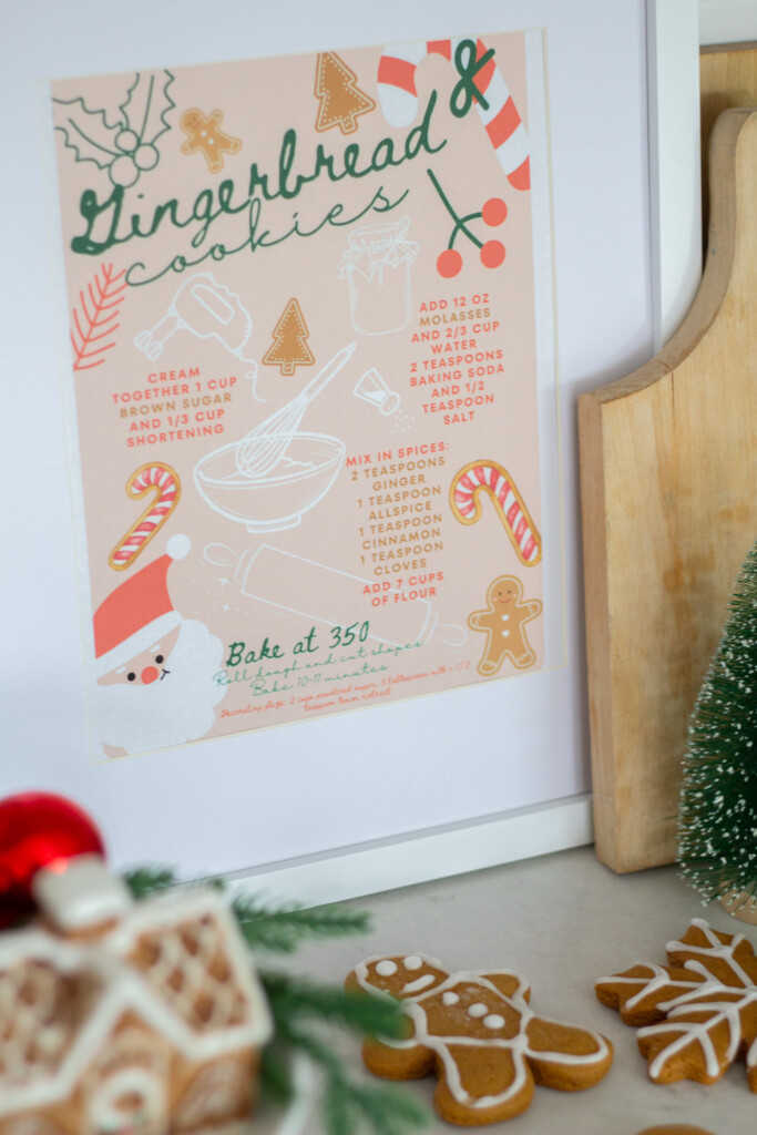 Illustrated Gingerbread Recipe Printable - Handmade Farmhouse