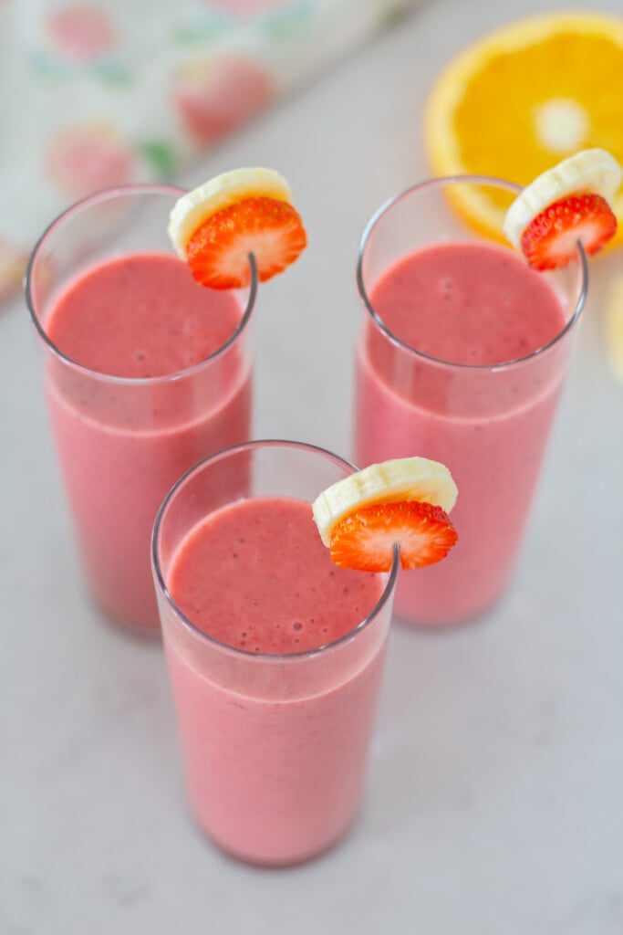 Favorite Creamy Strawberry Fruit Smoothie - Handmade Farmhouse