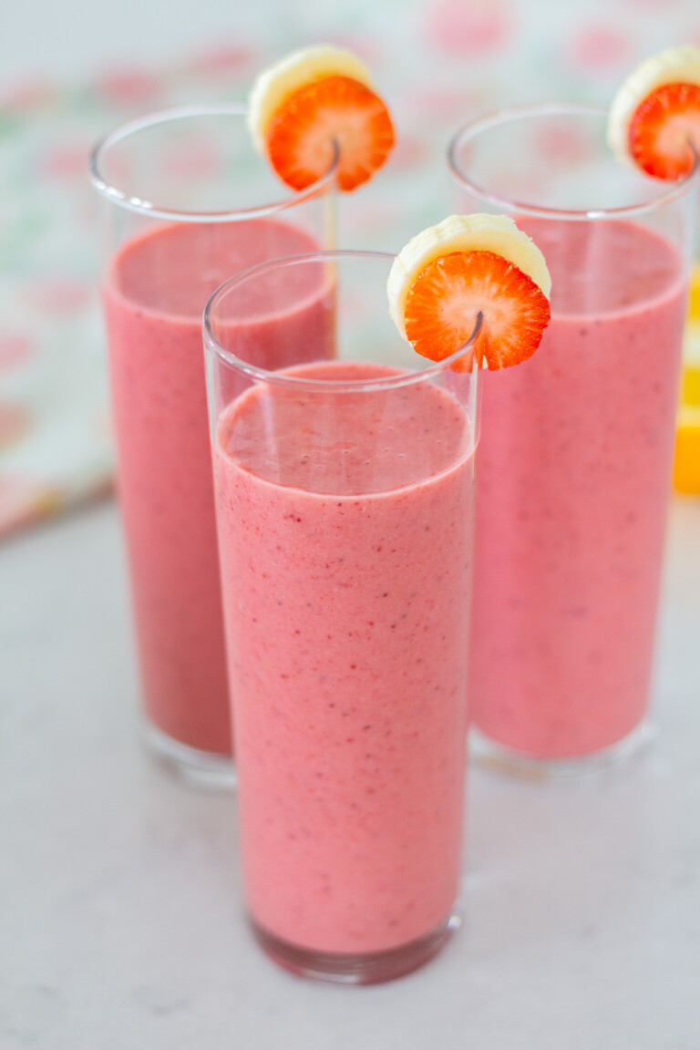 Favorite Creamy Strawberry Fruit Smoothie - Handmade Farmhouse
