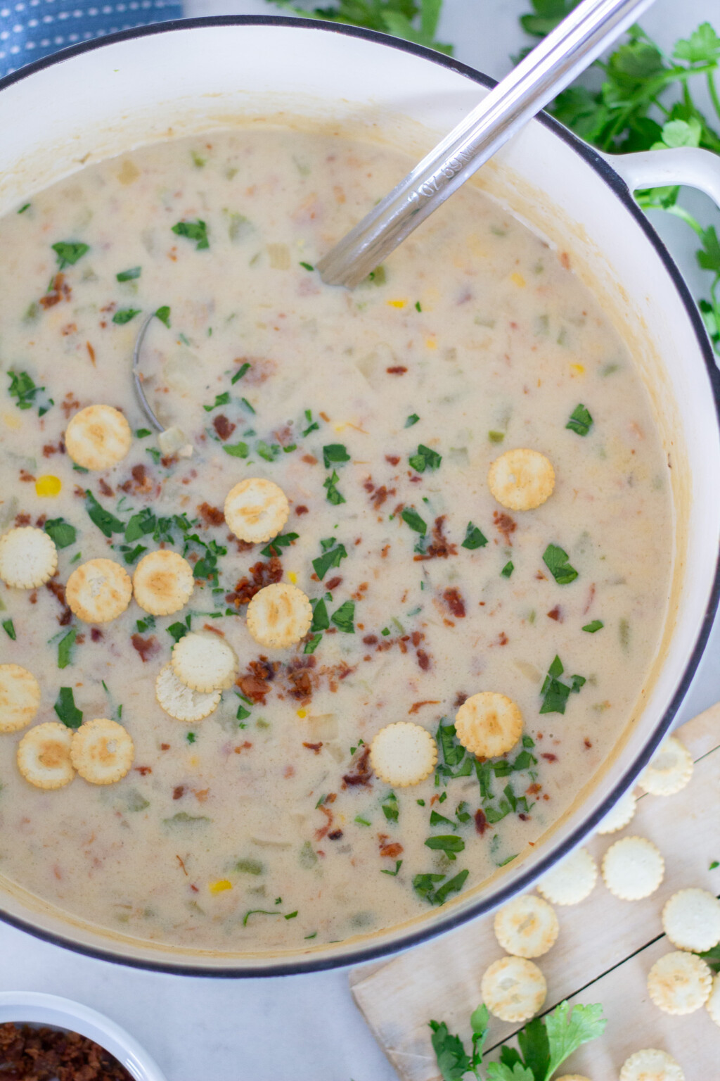 Creamy New England Style Clam Chowder - Handmade Farmhouse