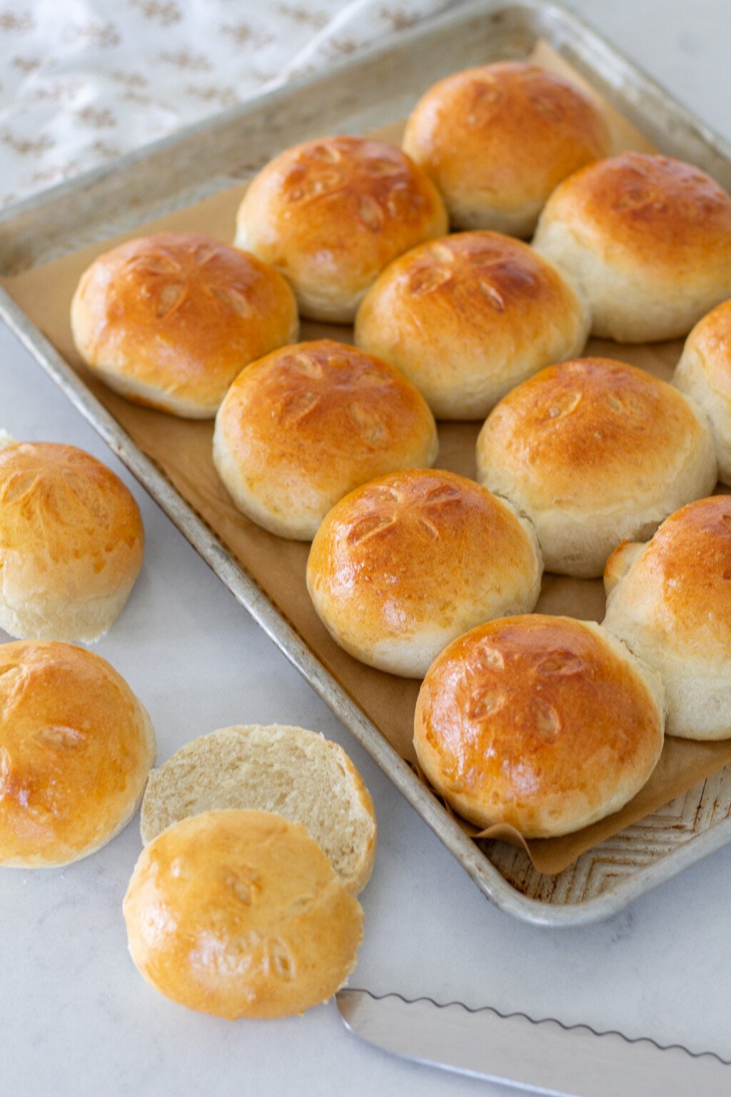 Soft Homemade Hamburger Buns - Handmade Farmhouse