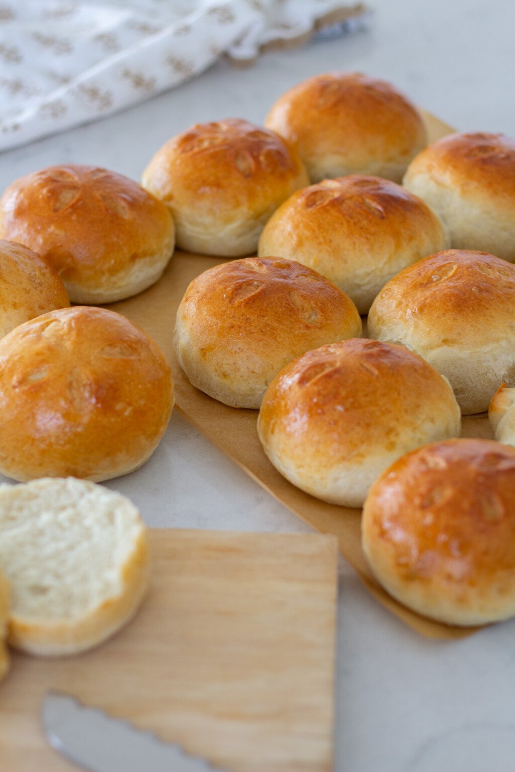 Soft Homemade Hamburger Buns - Handmade Farmhouse