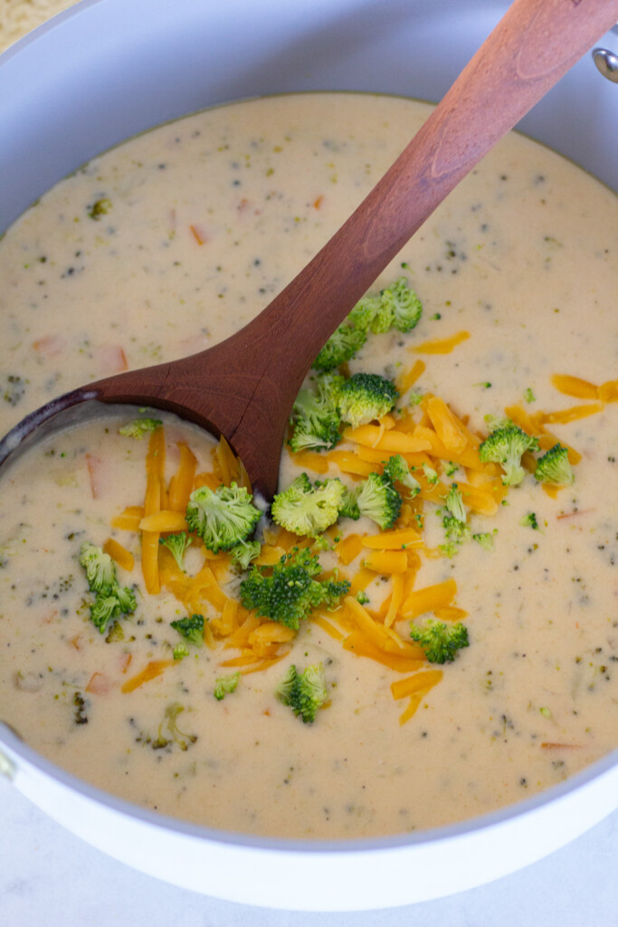 Creamy Broccoli Cheddar Soup - Handmade Farmhouse