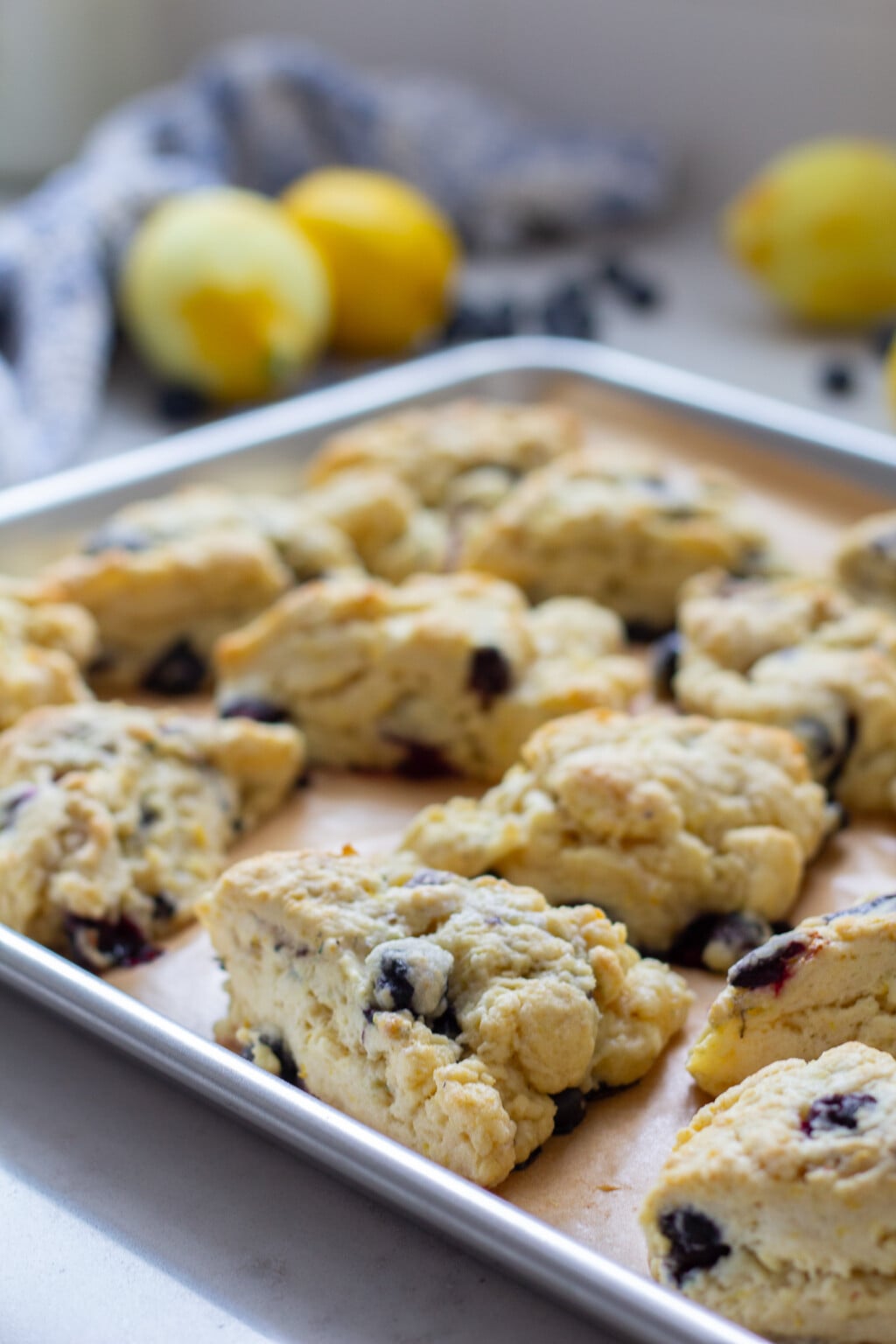 Easy Lemon Blueberry Cream Scones - Handmade Farmhouse