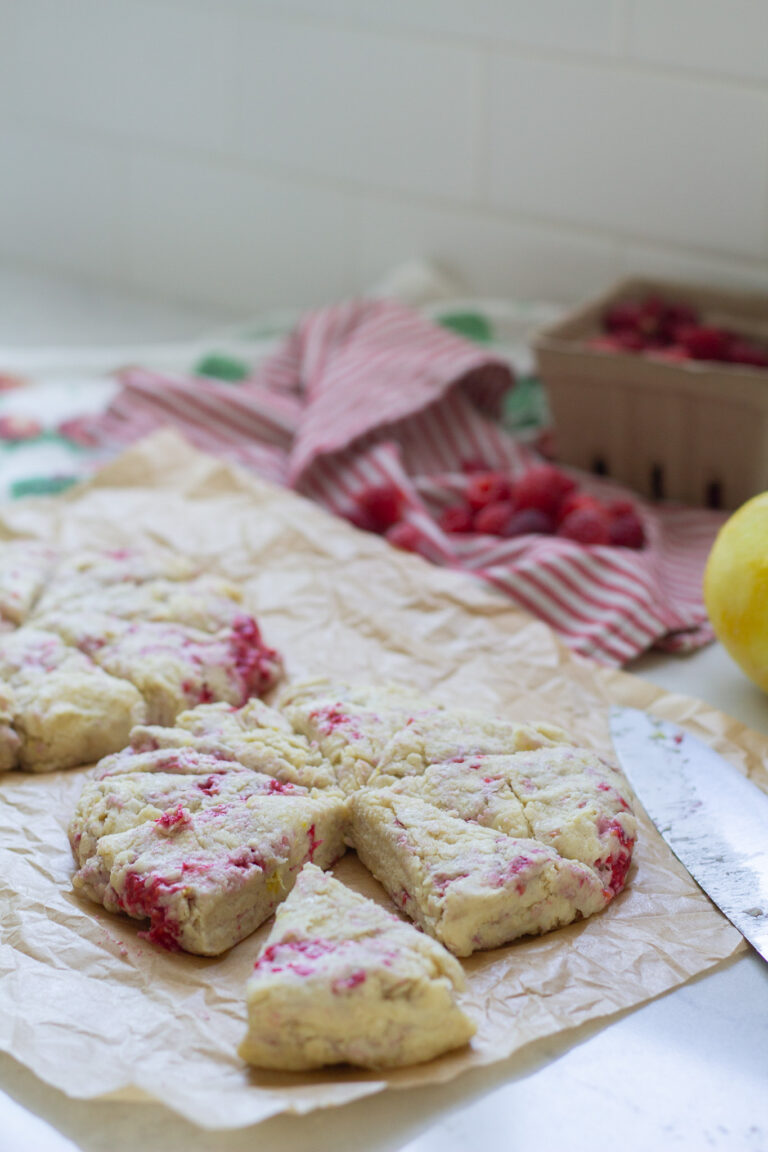Easy Raspberry Cream Scones - Handmade Farmhouse